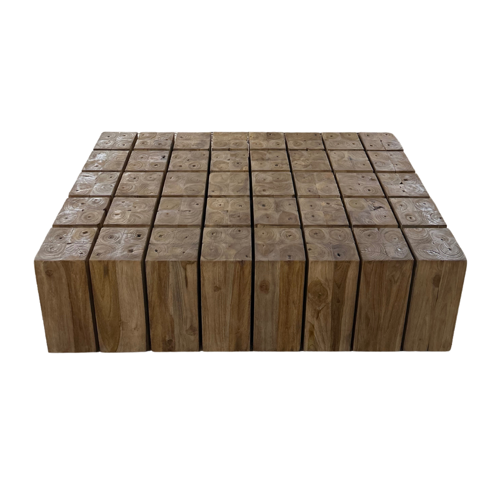Reclaimed Teak Logs Coffee Table – Rustic Elegance for Your Home ...