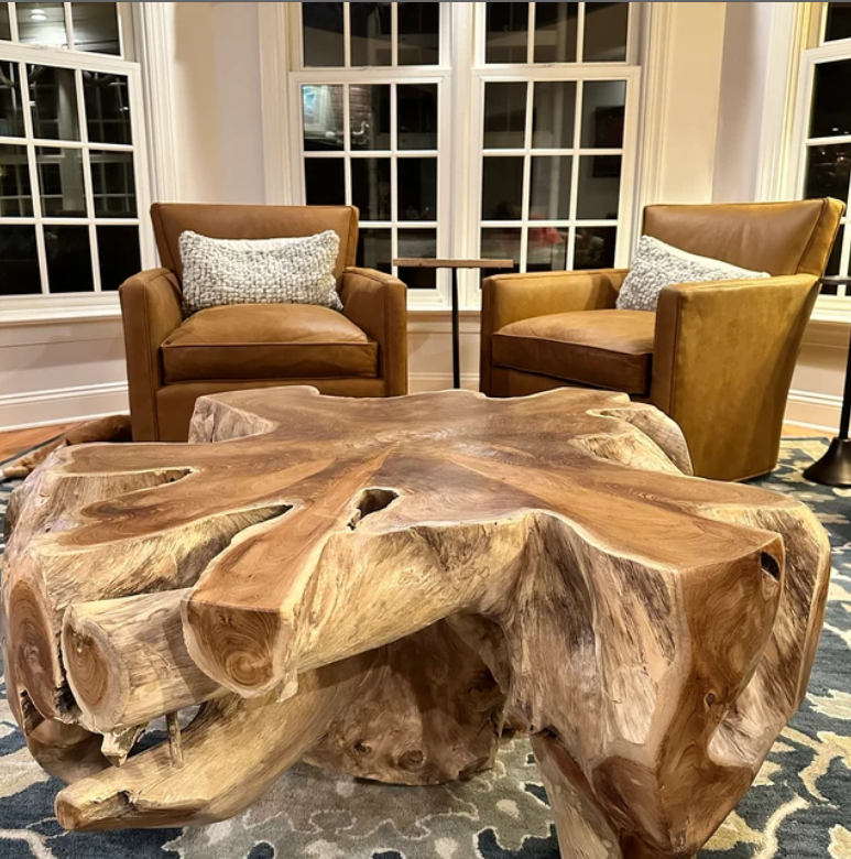 31” Solid Teak Root Coffee table – SpencerAbbadie