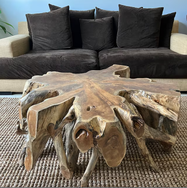 Solid Teak Root Coffee Table – SpencerAbbadie