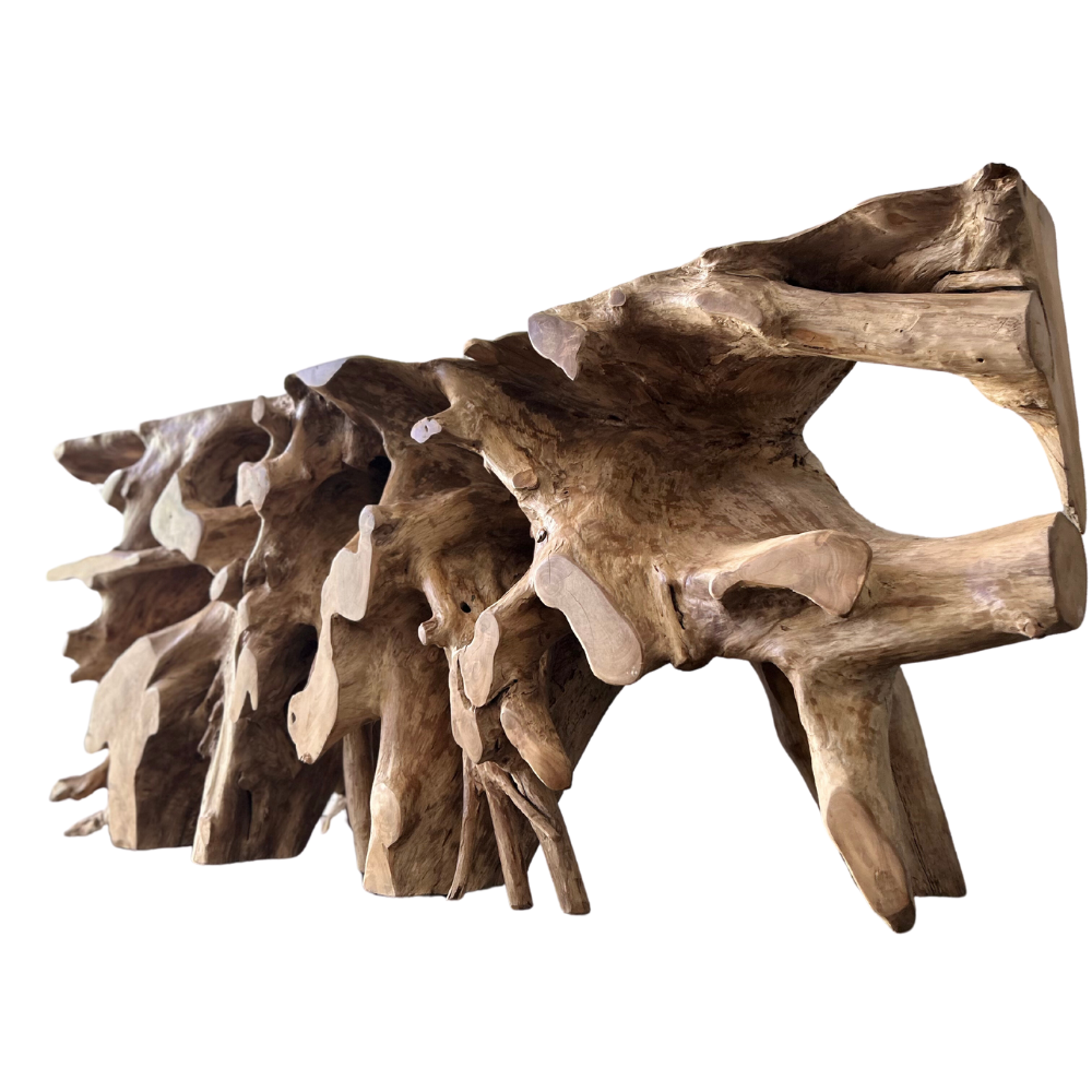 Teak Root Console Table - Driftwood Entryway Table – SpencerAbbadie